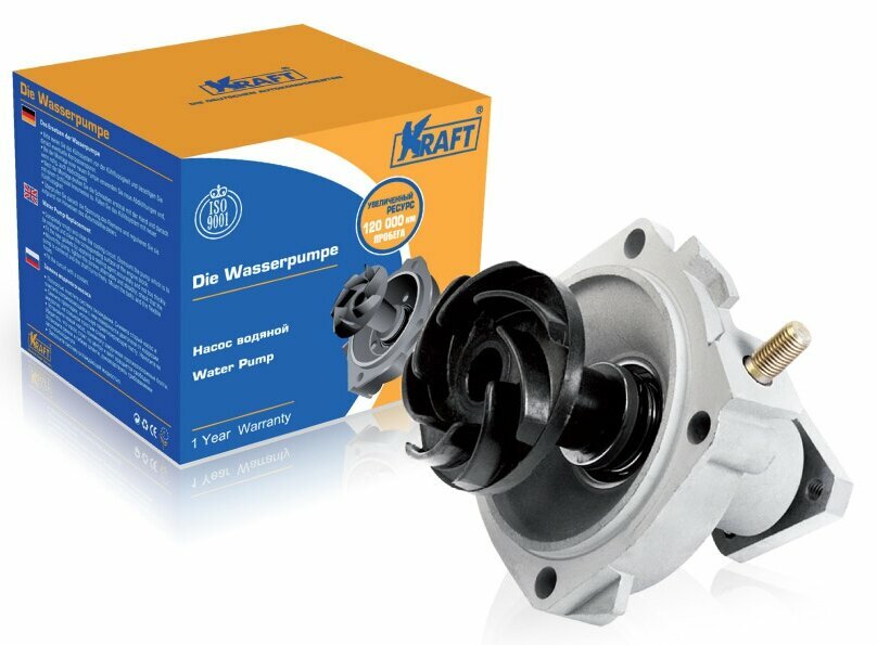 Насос водяной для ВАЗ 2101-07, 2121 Нива, KRAFT KT059345, 2101-1307011