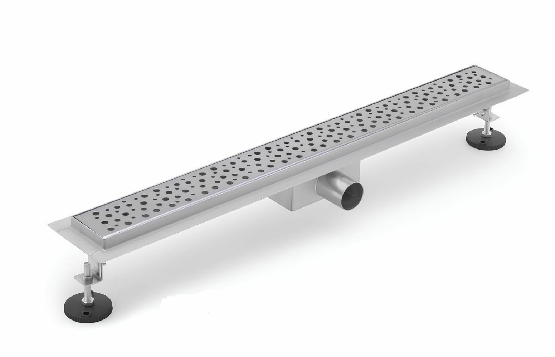 Душевой лоток 95 см с комбинированным затвором, трап для душа 950 мм с горизонтальным выпуском под плитку