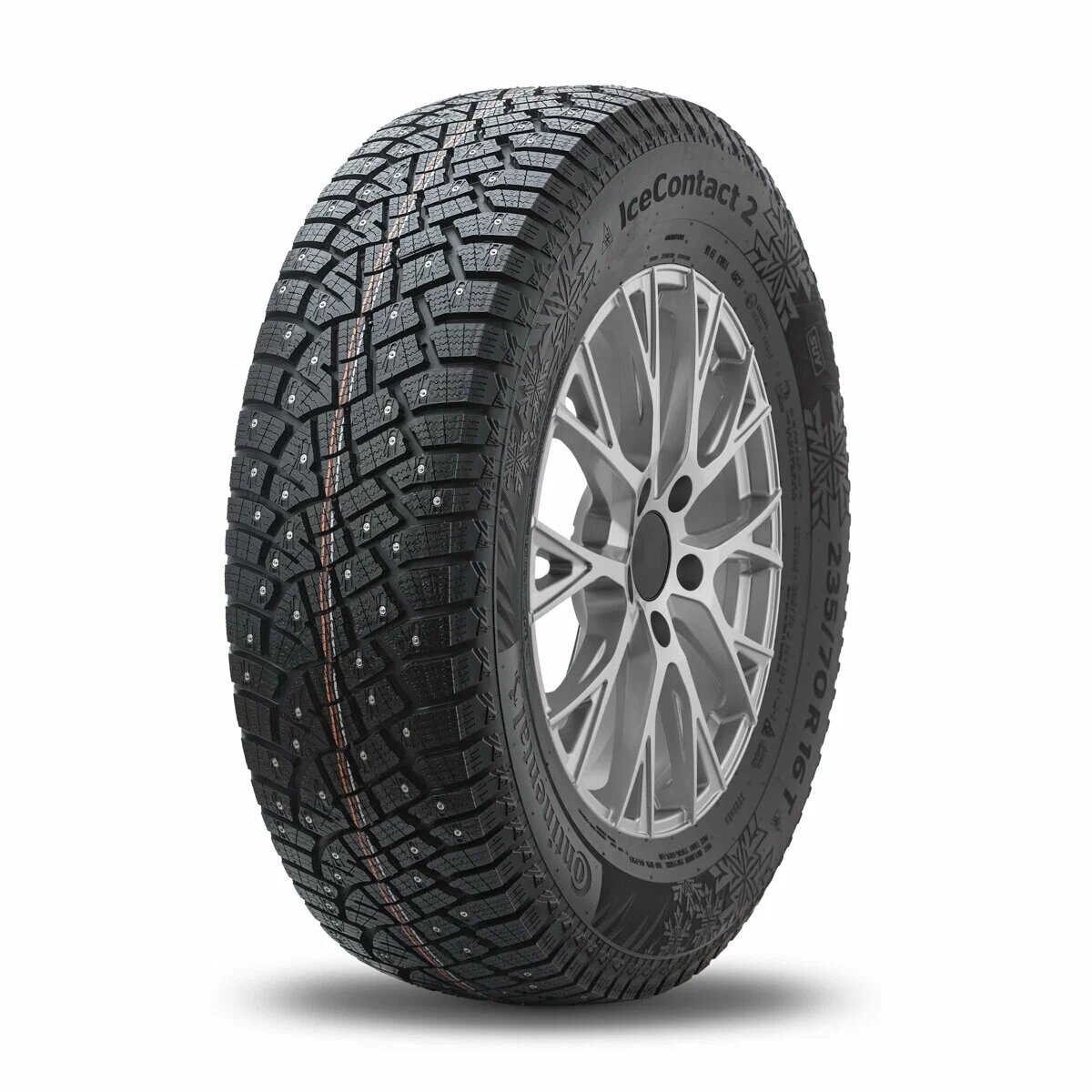 Шина зимняя шипованная Continental IceContact 2 SUV 295/40 R21 111T для внедорожного автомобиля