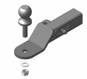 Оцинкованный кронштейн с шаром американ. d50 (хром. Шар)(паспорт и сертификат в комплекте)(без электрики) 90802-E