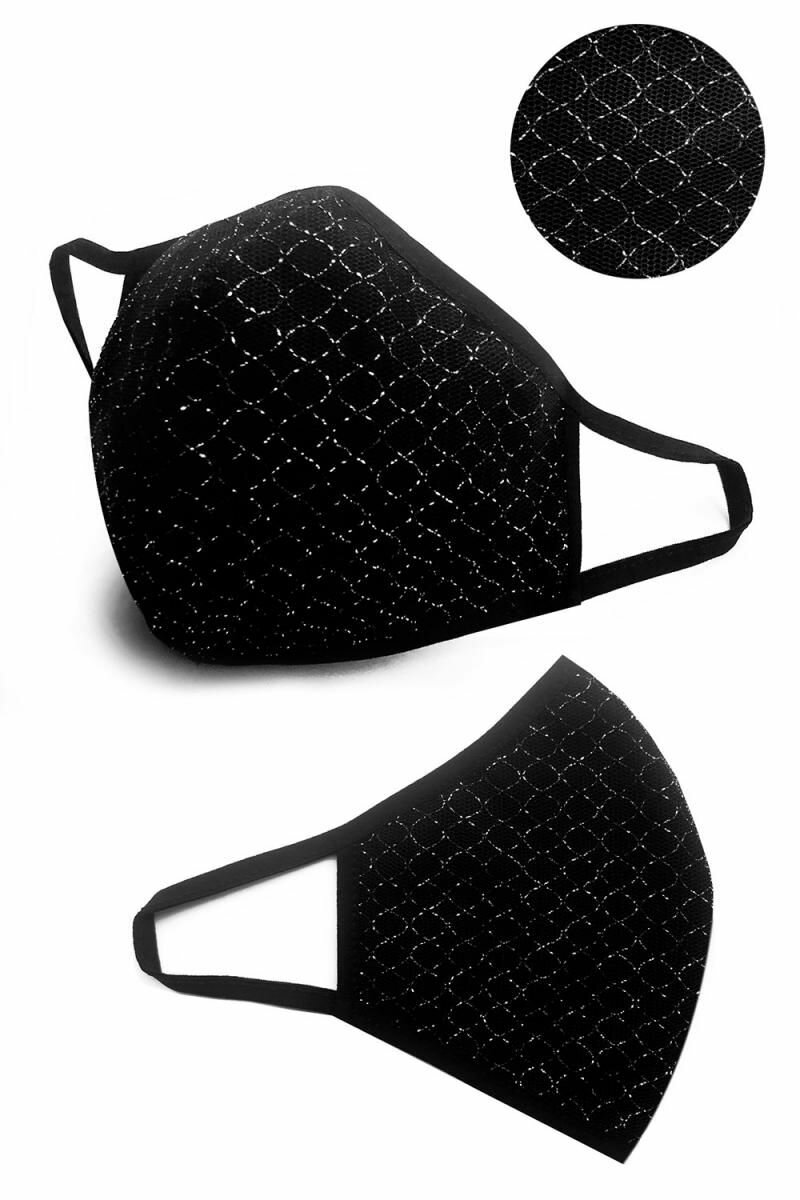 Маска защитная Demoniq, черная с серебристой нитью Demoniq Маска защитная Demoniq, черная с серебристой нитью