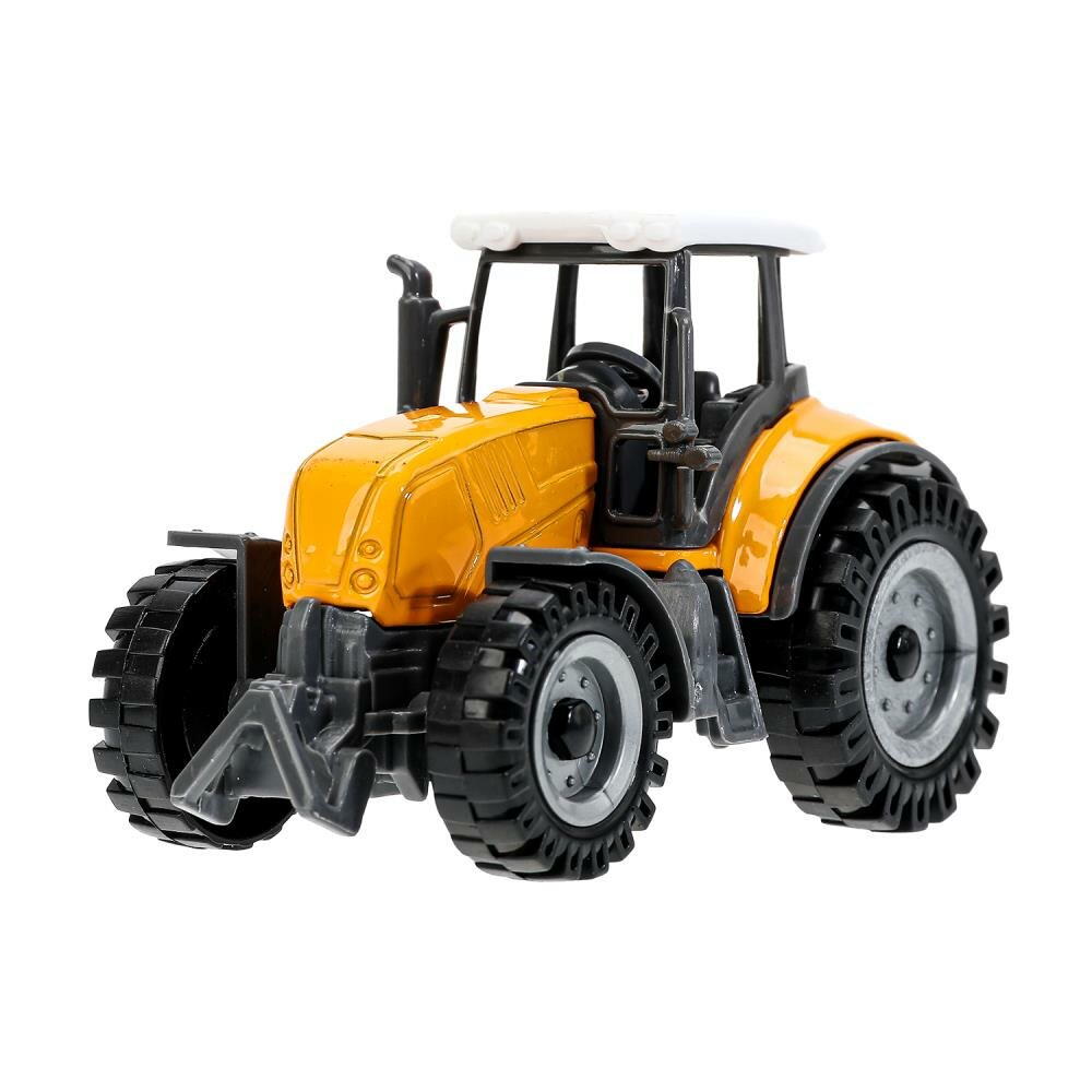 Модель металлическая Технопарк Трактор 9см, БЕЗ СВЕТА И ЗВУКА
