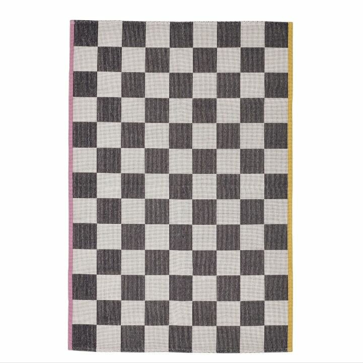 IKEA KLASSRUM - ковер, бело-черный, 133х195 см.