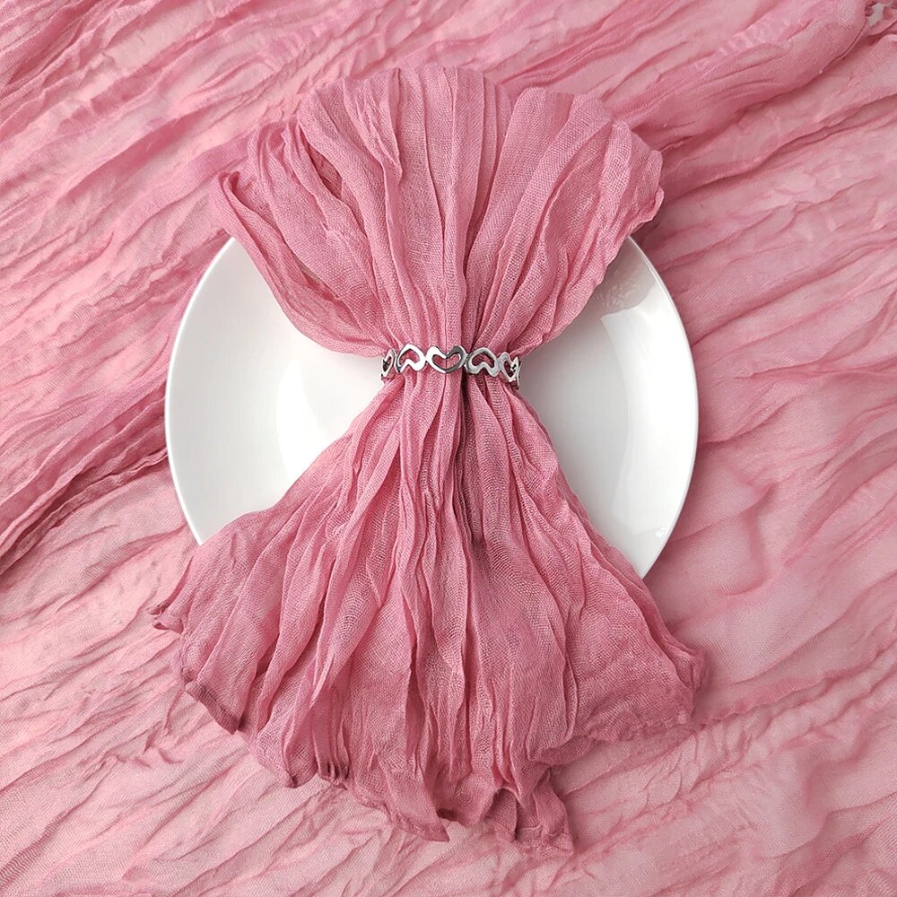 Розовые столовые салфетки из полиэстера, 6 шт, 19.7x19.7 дюймов, Dusty Rose