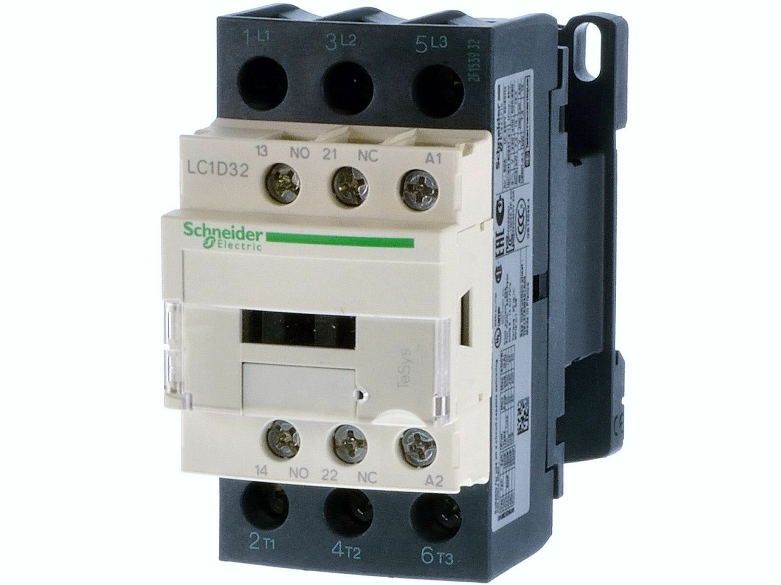 LC1D32M7 SCHNEIDER ELECTRIC, Контактор 3п, 32A AC-3, Uкат. 220V AC, доп. контакты: 1но+1нз.