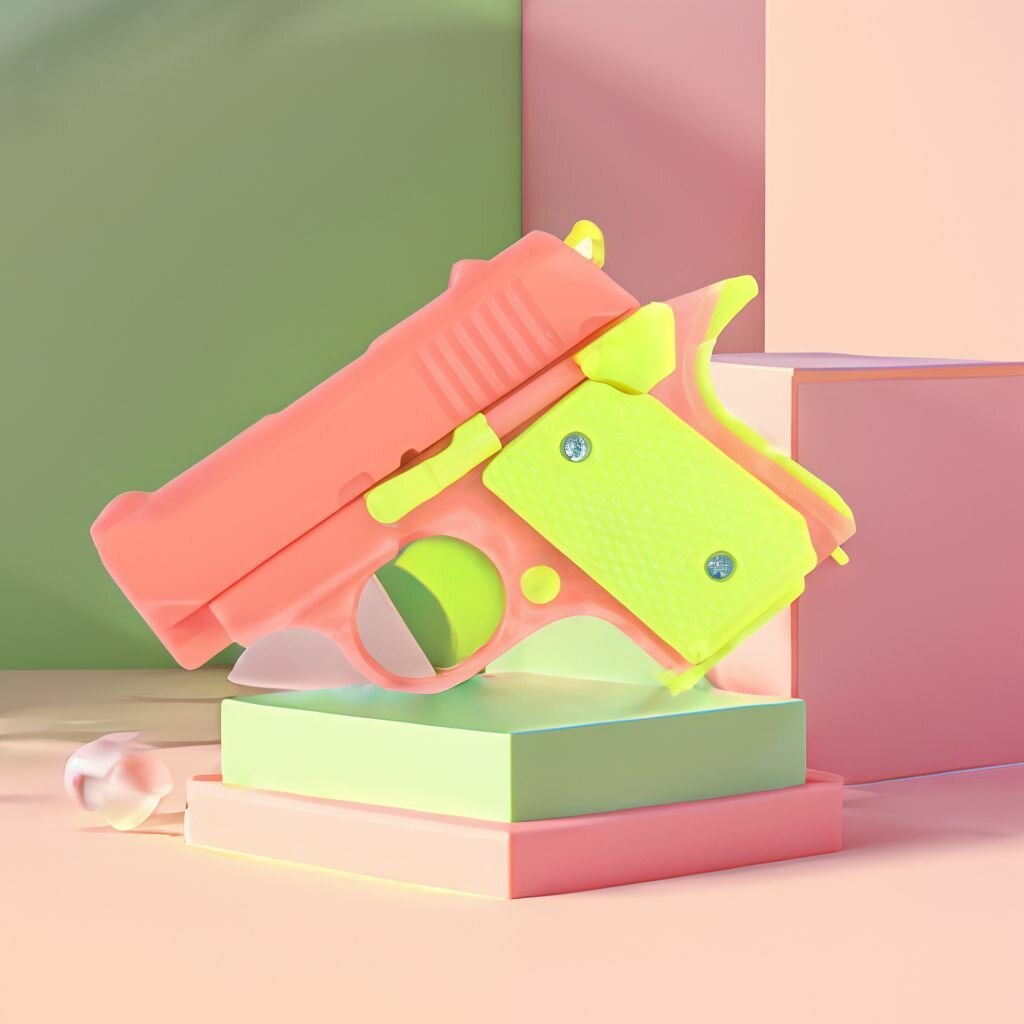 Светящийся игрушечный пистолет М1911 для снятия стресса, безопасный, сборка своими руками, 3D-печать