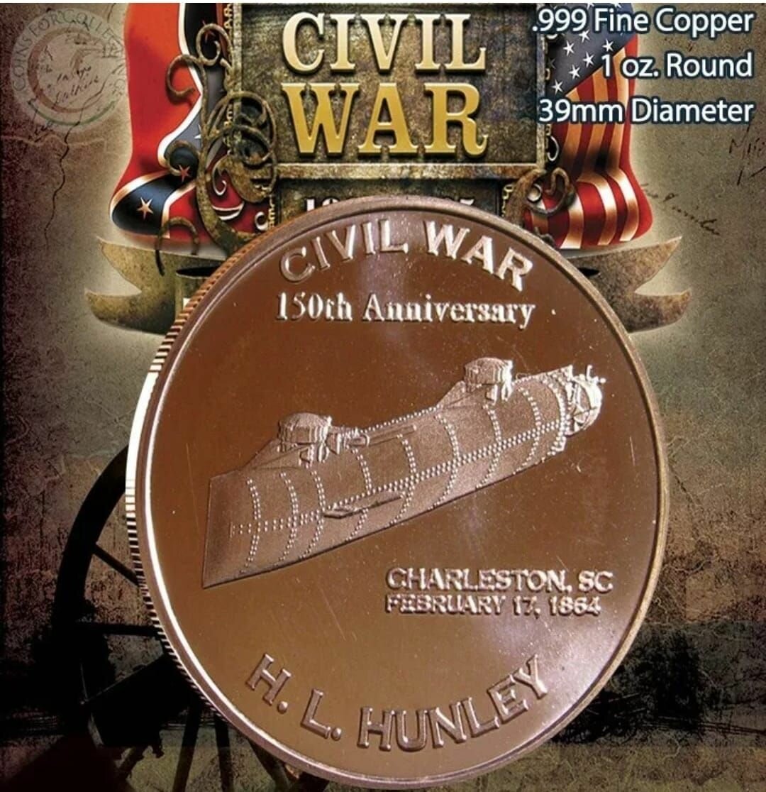 США 1 унция Гражданская война - H.L. Hunley