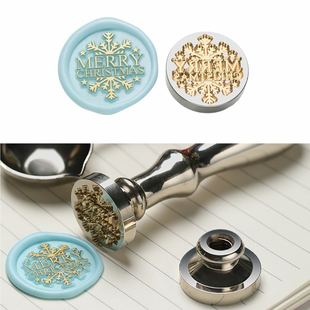 5 печатающих головок огненной краской - Рождественские снежинки