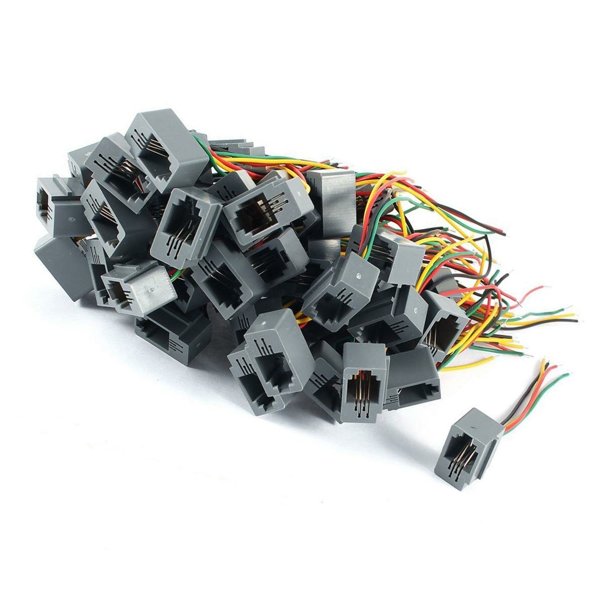 Адаптер-коннектор 4P4C - 50 x 4P4C RJ9 телефонный кабель-…