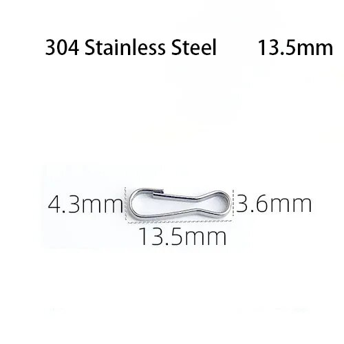 Пружинные крючки 304 Stainless Steel 13.5mm, 20шт
