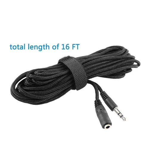 Аудио кабель-удлинитель 3,5 мм Black 5 м Red