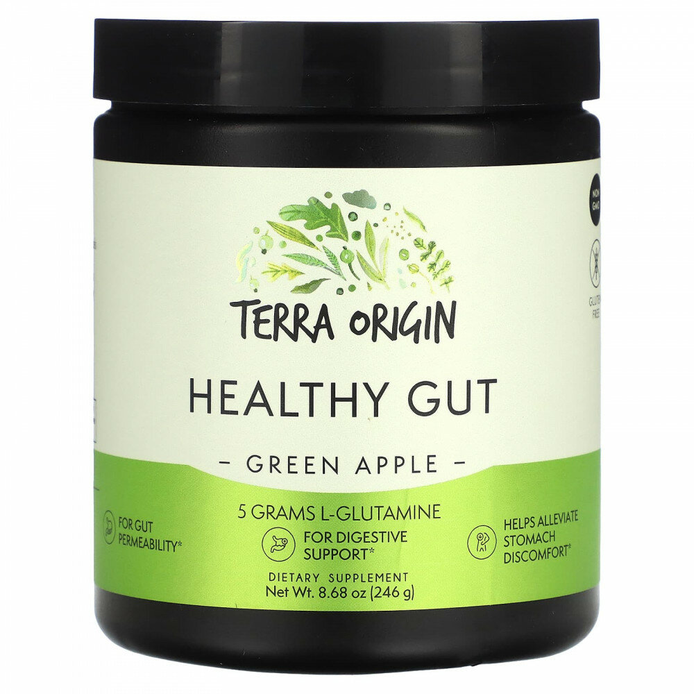Terra Origin, Healthy Gut™, со вкусом зеленого яблока, 246 г (8,68 унции)