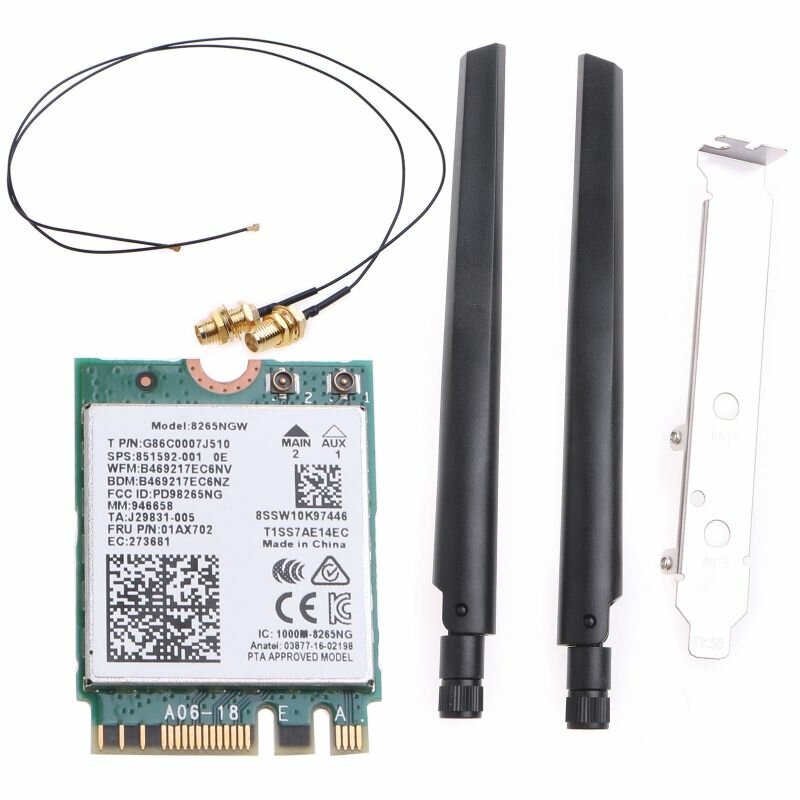 Двухдиапазонный 2,4 G/5 ГГц Wifi Wlan для Intel 8265NGW Wireless-AC 8265 NGFF 802.11ac 867 Мбит /с 2x2 MU-MIMO WIFI BT 4.2 Карта