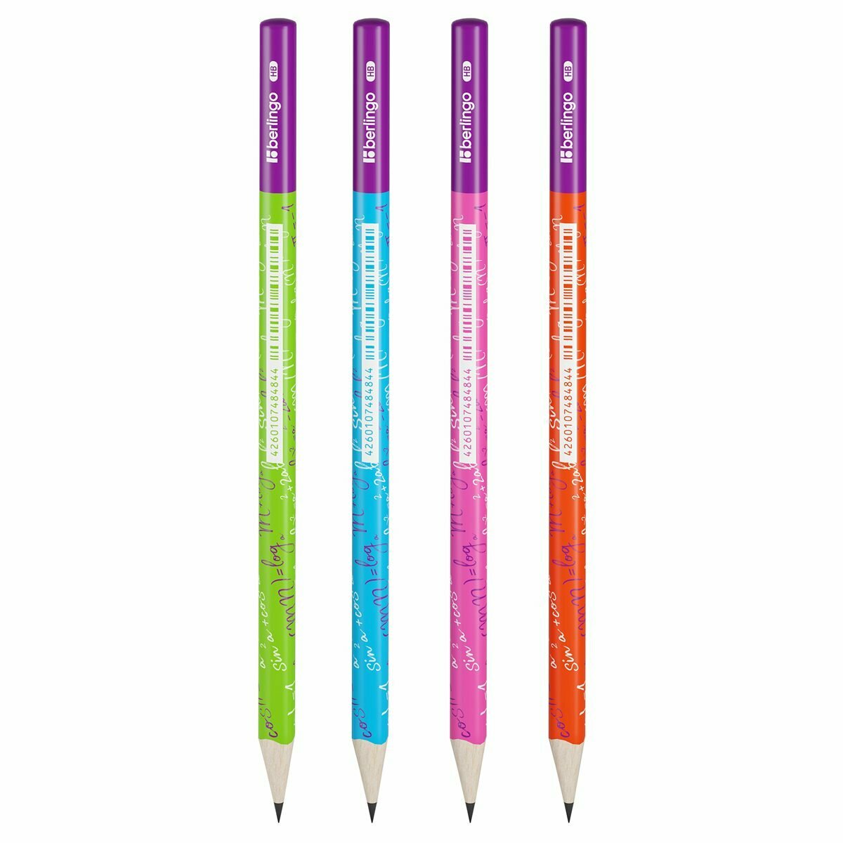 Карандаш чернографитный Berlingo Double color (НВ, без ластика, заточенный) (BP00840), 72шт.