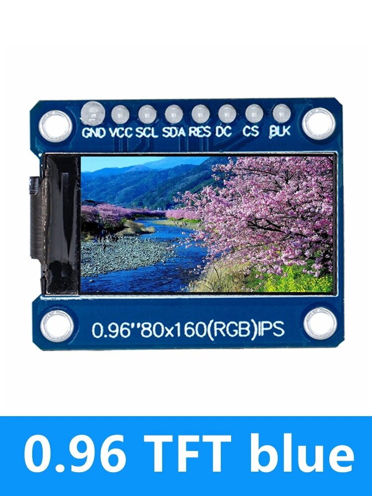 TFT-дисплей 0,96 дюйма IPS 80x160 Baishundianzi 0.96 TFT blue 8P
