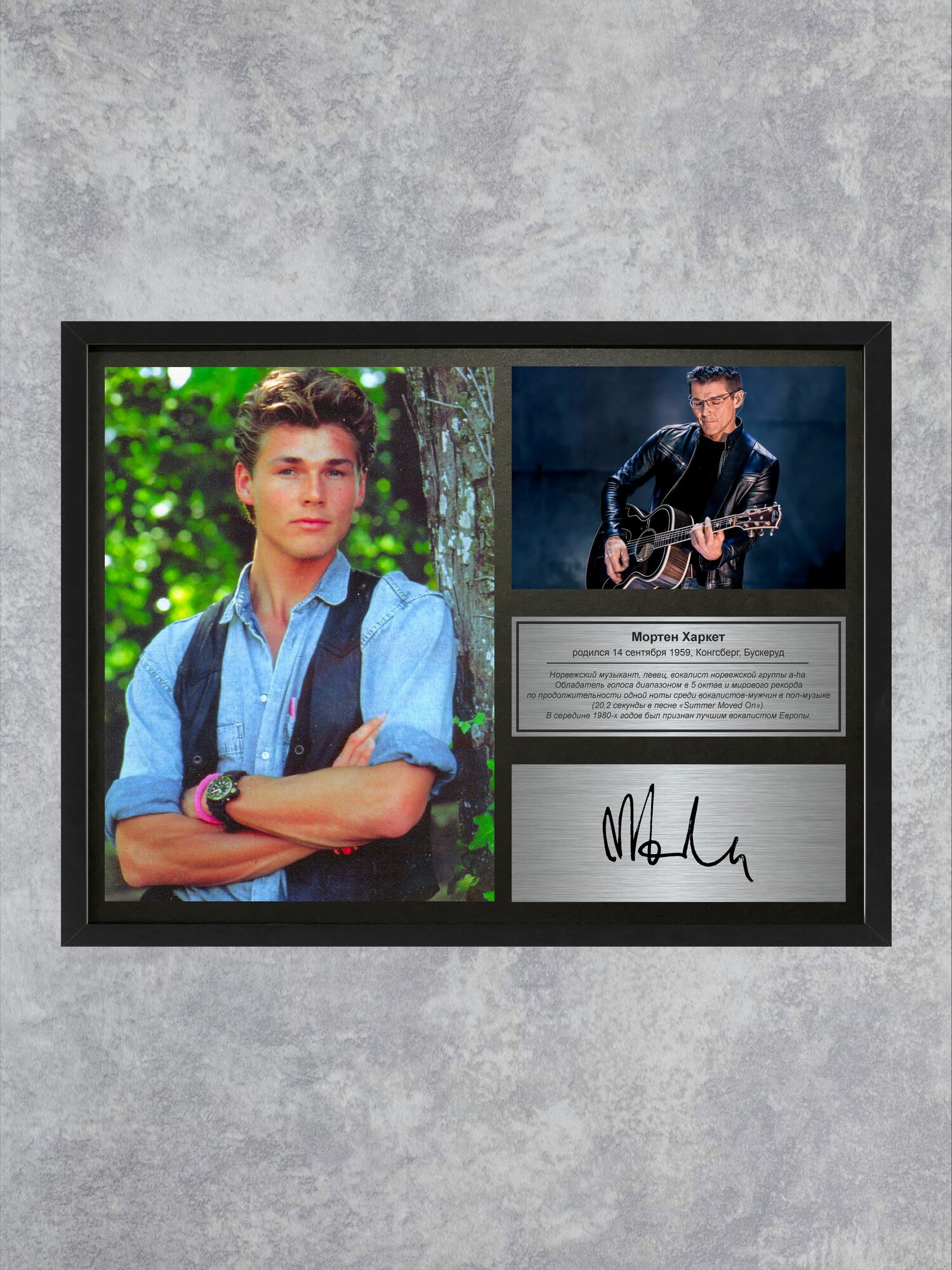 Morten Harket a-ha Картина интерьерная с автографом
