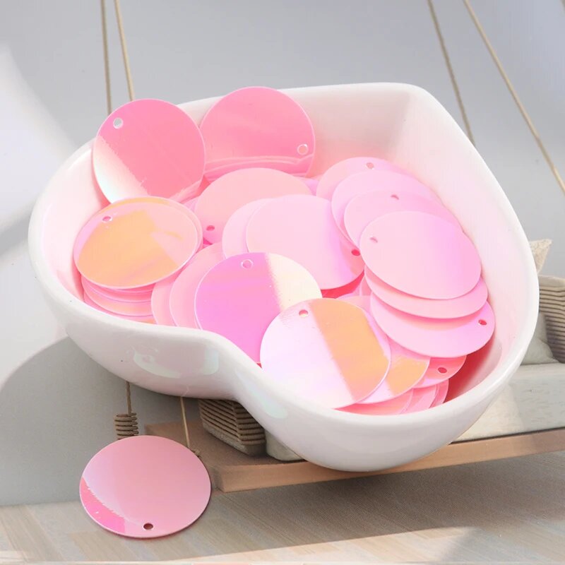 Круглые блестки isequins 6-30 мм 28 цветов Розовый, 10mm 10g 250pcs, AB Dark Pink