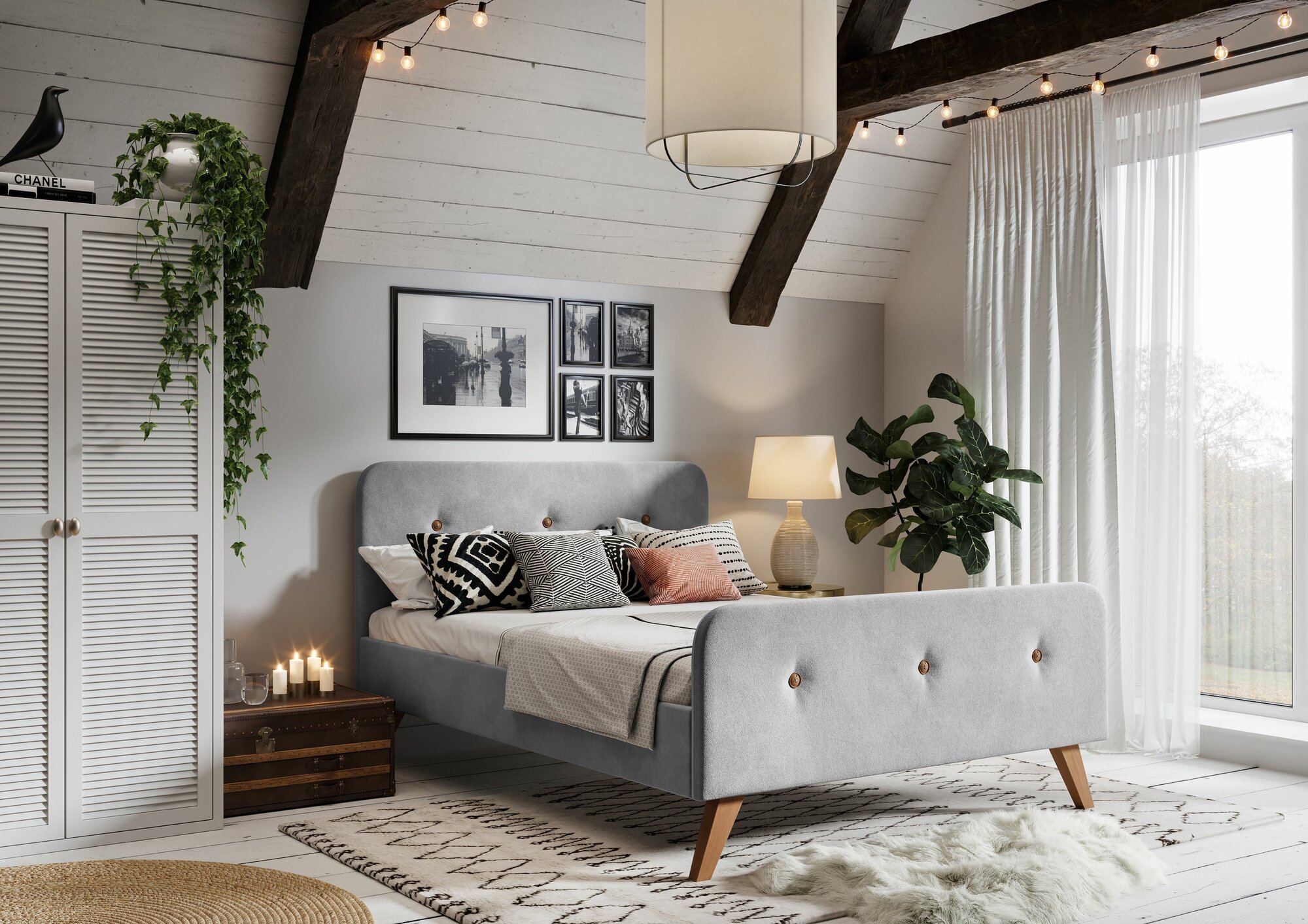 Кровать с мягким изголовьем "Марго" 160 х 200 см (Velutto 12)