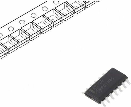 Интегральная микросхема ONSEMI 74ACT00SCX IC цифровая NAND Ch 4 IN 2 SMD SO14 ACT 4,5-5,5ВDC -40-85 град. C 1шт