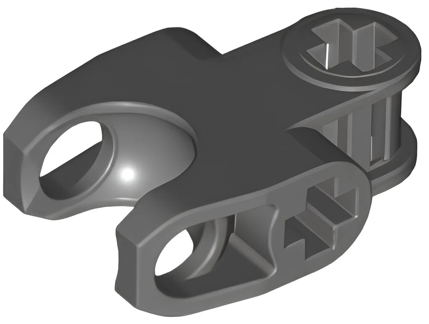 Technic, Axle Connector 2 x 3 with Ball Joint Socket - Closed Sides, Angled Forks with Closed Axle Holes, 60176 Black U