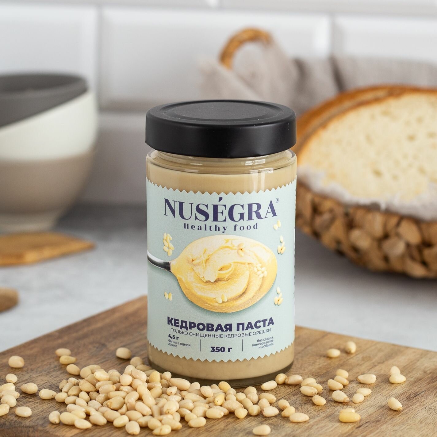 Кедровая паста Nusegra без сахара и без добавок (урбеч)