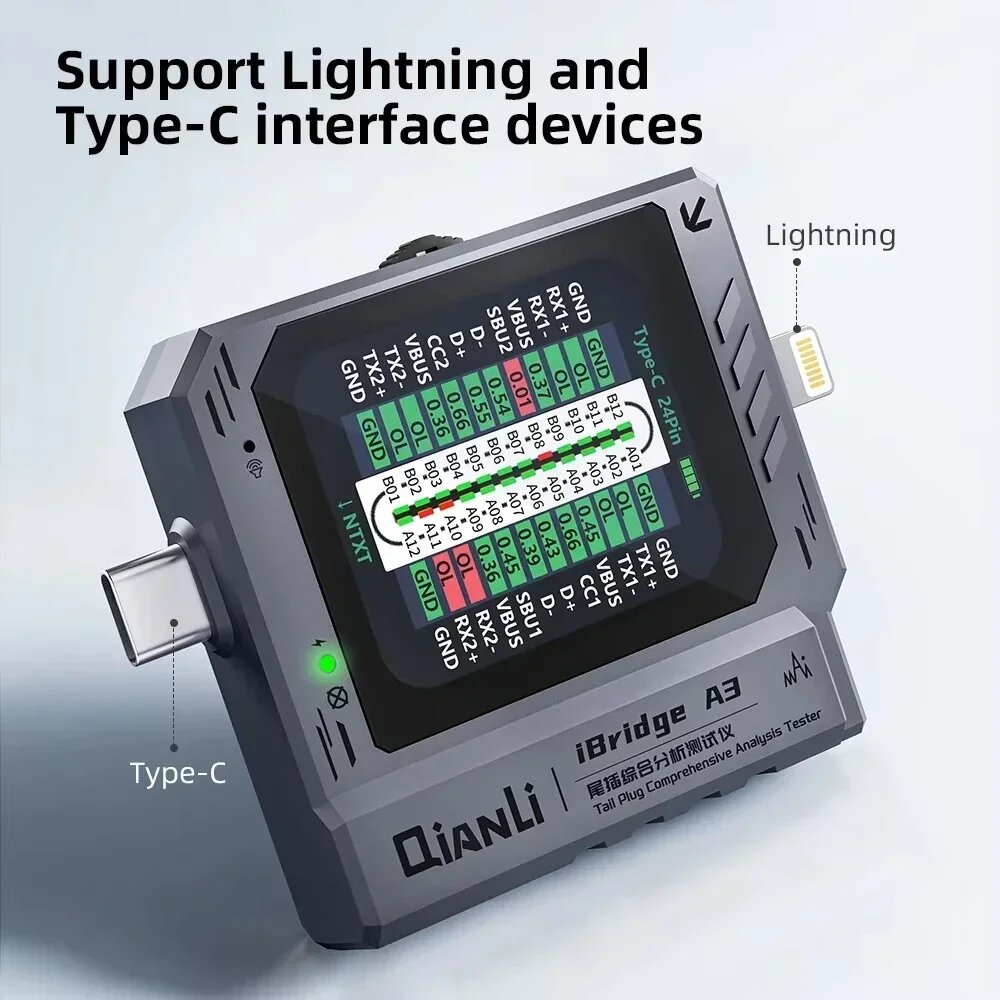 Qianli iBridge A3 Комплексный анализатор Type-C/Lightning