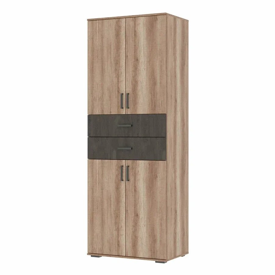 Шкаф «нельсон» ШК 05 (СОЛО-5), дуб каньон/железный камень (800х500х2000)