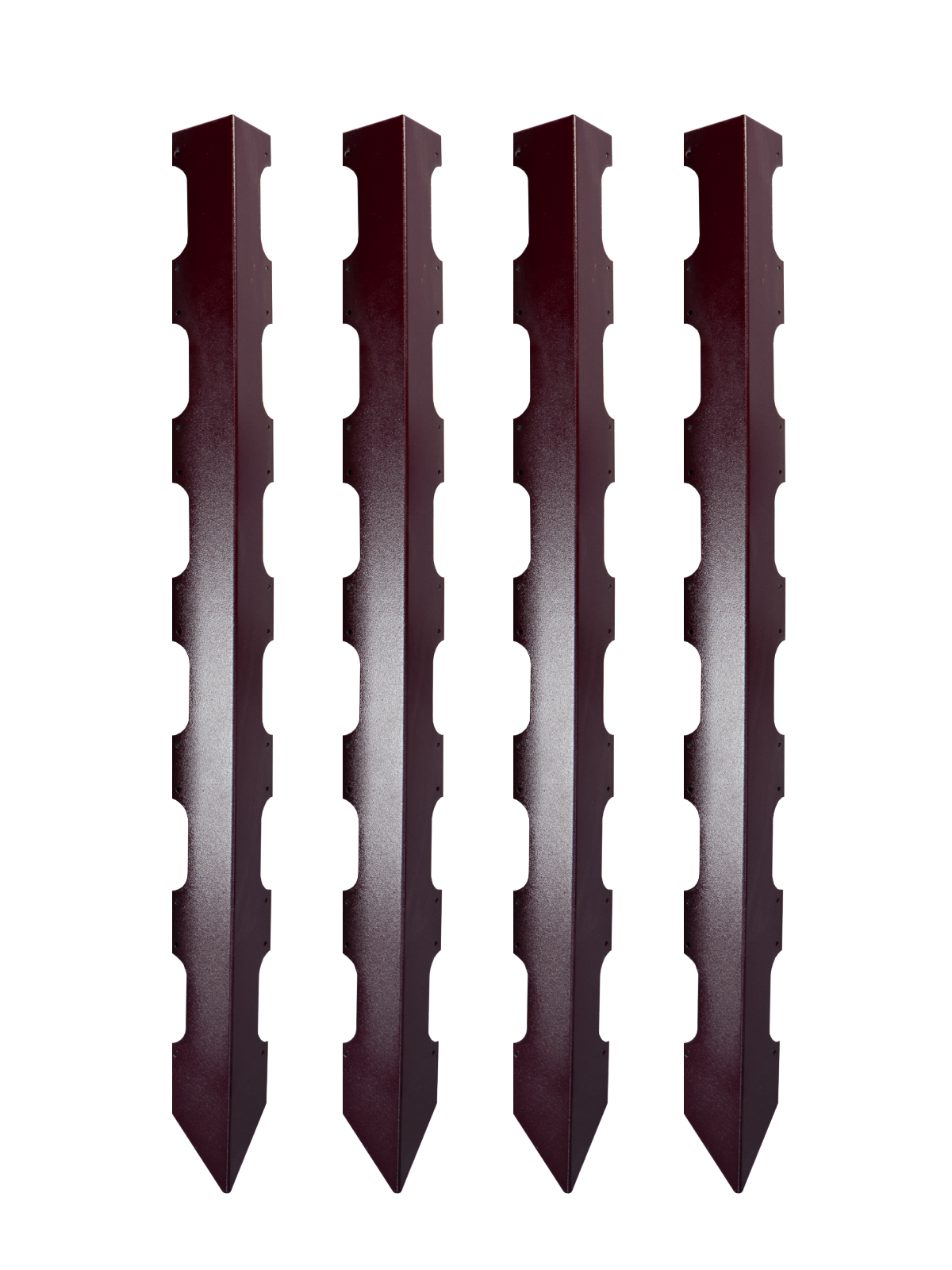 Колышки уголки для деревянных грядок CB90-6Ch, высота 90 см, коричнево-красный