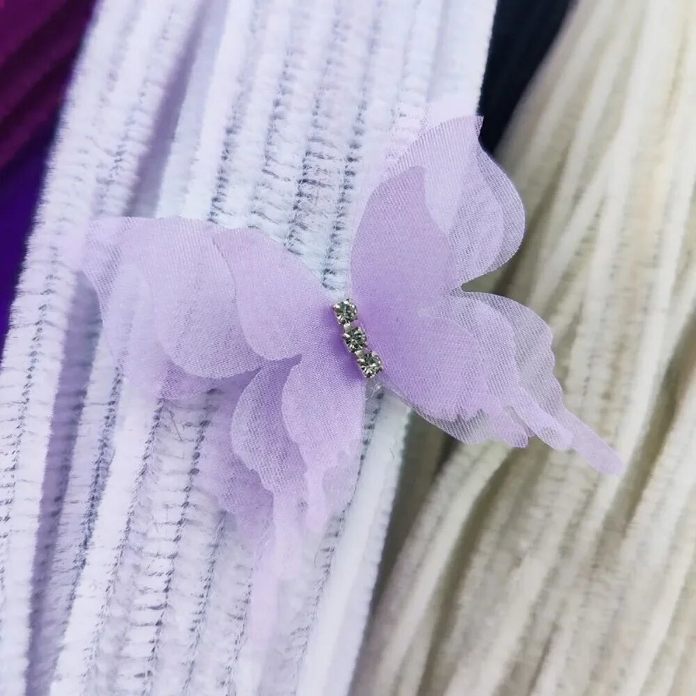 Бабочки из органзы 20 шт. Сиреневый, Purple 20pcs