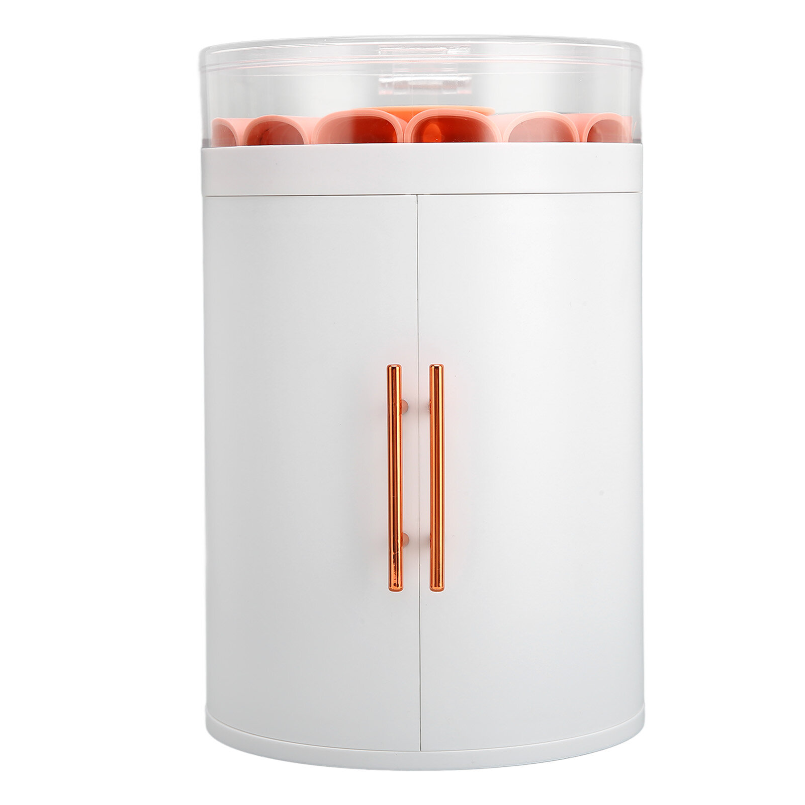 5-слойная шкатулка-органайзер для ювелирных изделий, 2-дверный мини-шкаф большой емкости для косметики, накладных ногтей и многого другого, белый