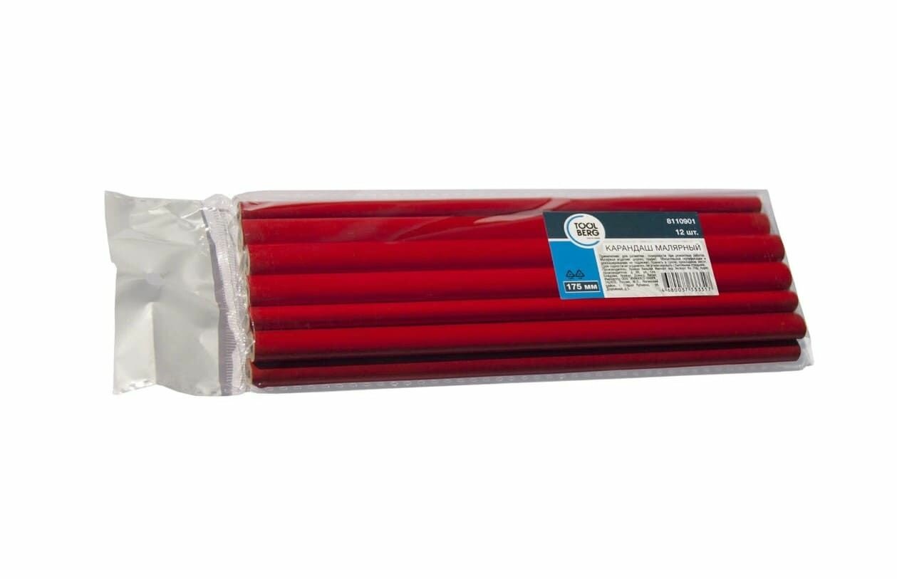 Малярный карандаш Toolberg 175 мм, 12 шт.