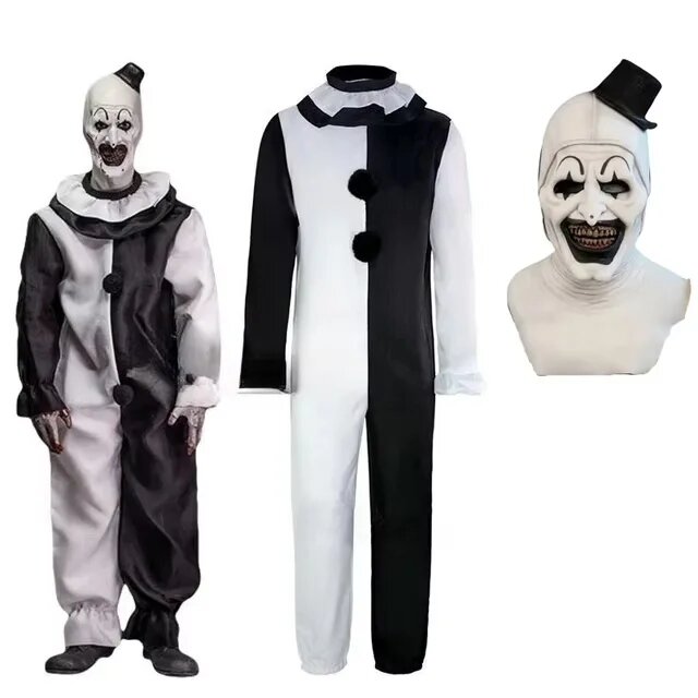 Костюм клоуна Art The Clown из фильма "Терьер 2" Белый, М, Costume and mask A