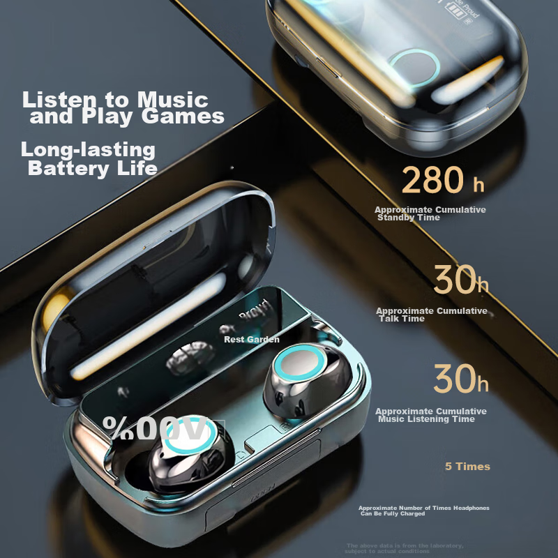 Zhiguozhe [Berlin Voice Level] Bluetooth Earphones Air, Shocking High-Quality Sound, Ultra-Long Battery Life, In-Ear True Wireless, Noise-Cancelling, Sports, HiFi Sound Effect, Suitable for Huawei, Apple, Sony