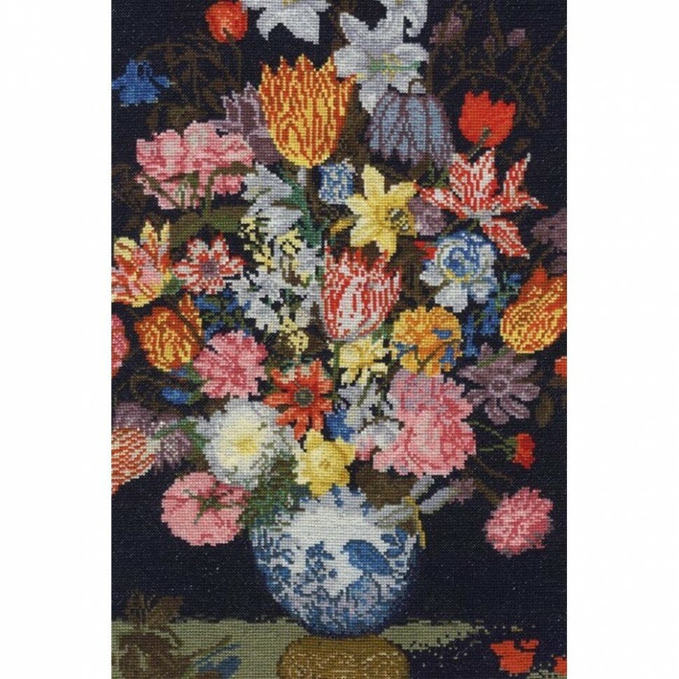 Набор для вышивания DMC #BL1112 Bosschaert - A Still Life of Flowers (Боссарт - Цветочный натюрморт), Счетный крест, 25 х 37 см