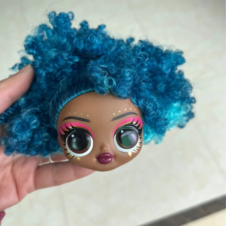 1 шт, 24 см, голова куклы для девочек, платье, игрушка с разноцветными волосами, аксессуары для кукол 1/7, игрушка для детей