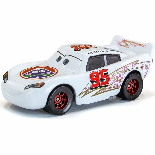 Металлическая машинка McQueen из мультфильма "Тачки" модель - Белая Rust-eze