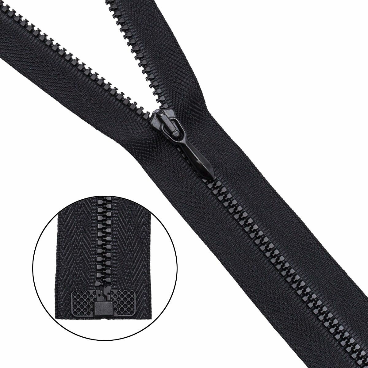 Молния трактор Тип 0 (4,5мм) 1 замок 65см Arta-F (077 черный)