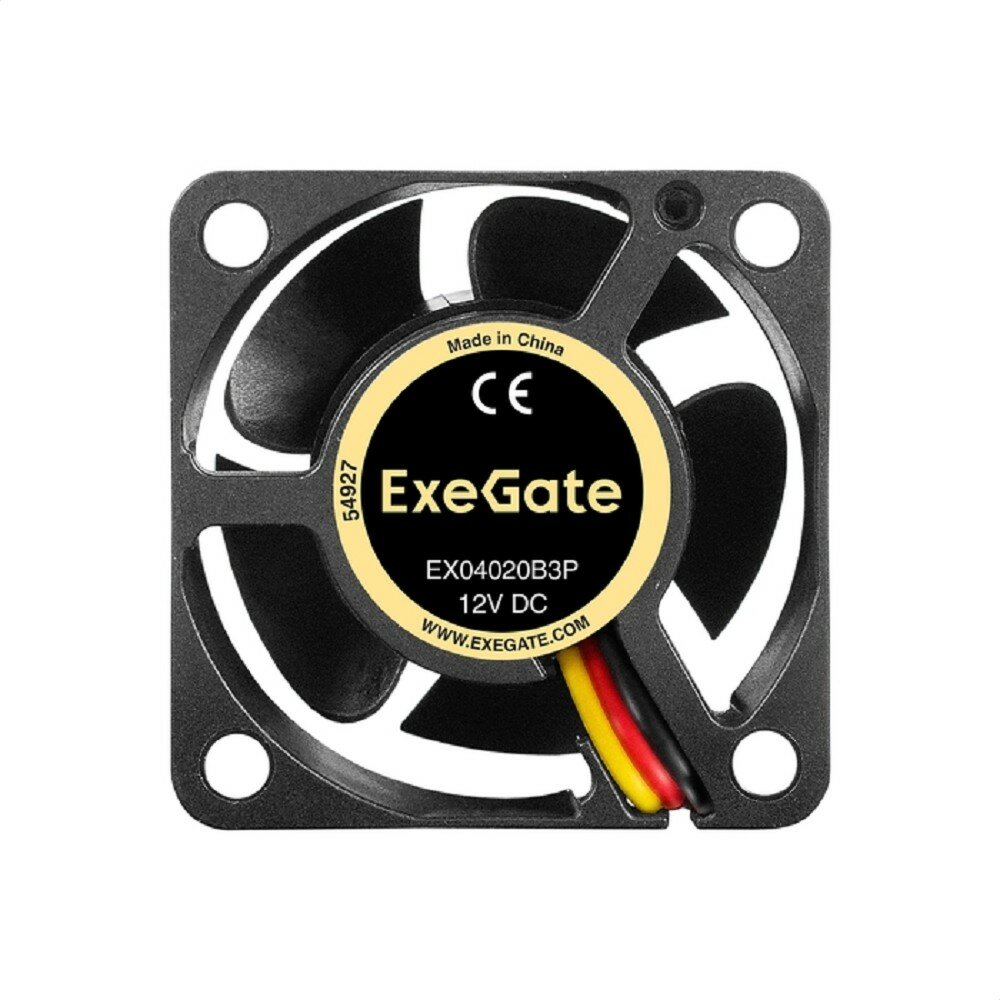 Корпусный вентилятор ExeGate EX04020B3P 6300RPM 40x40x20 мм, 1 шт.