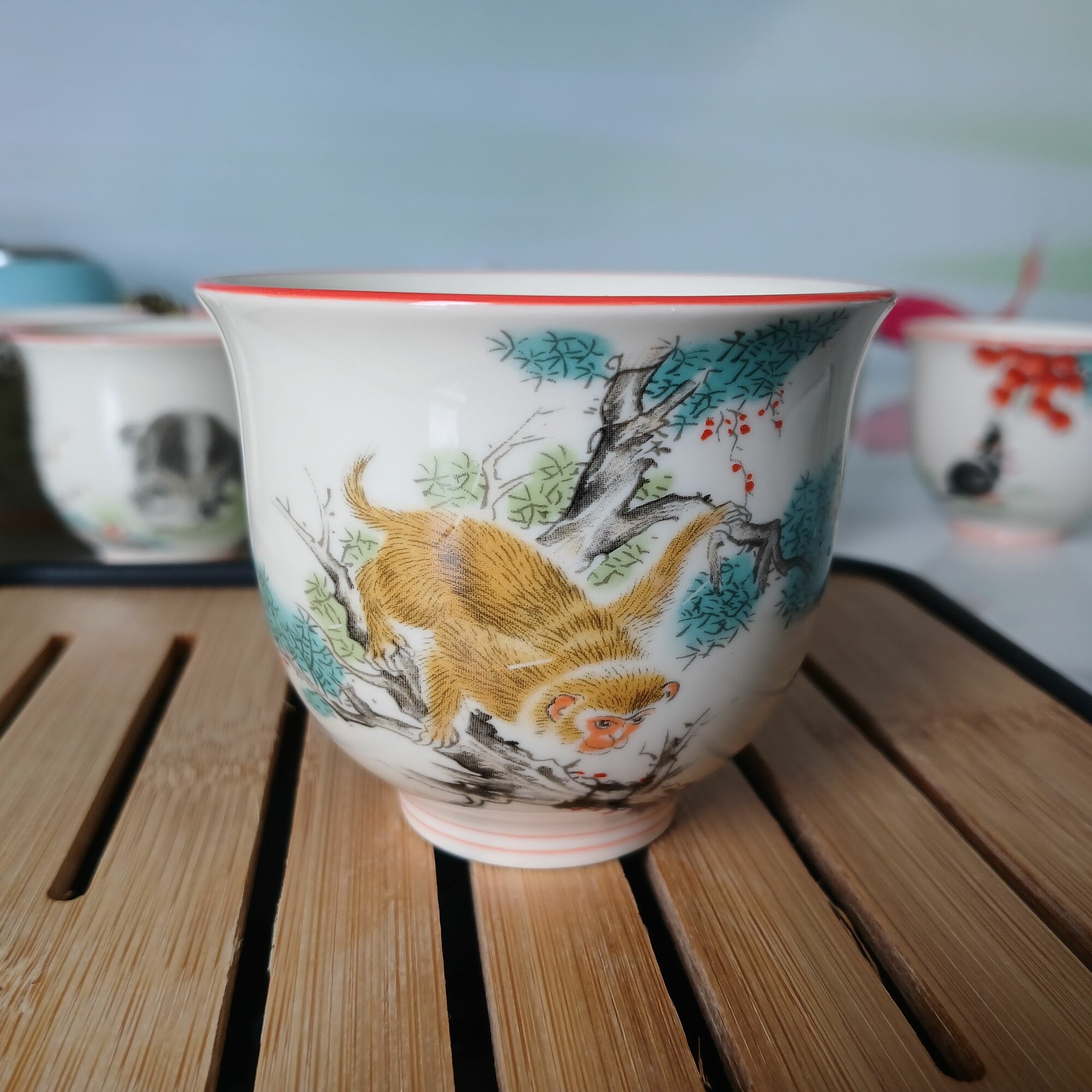 Бокал из фарфора чайный серия "Талисман года" "Обезьяна" 125 мл