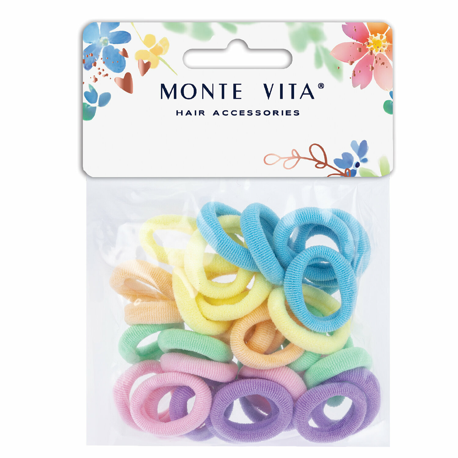 Резинки для волос набор 35 шт, мягкие, маленькие, разные цвета, MONTE VITA (монте вита), 457055