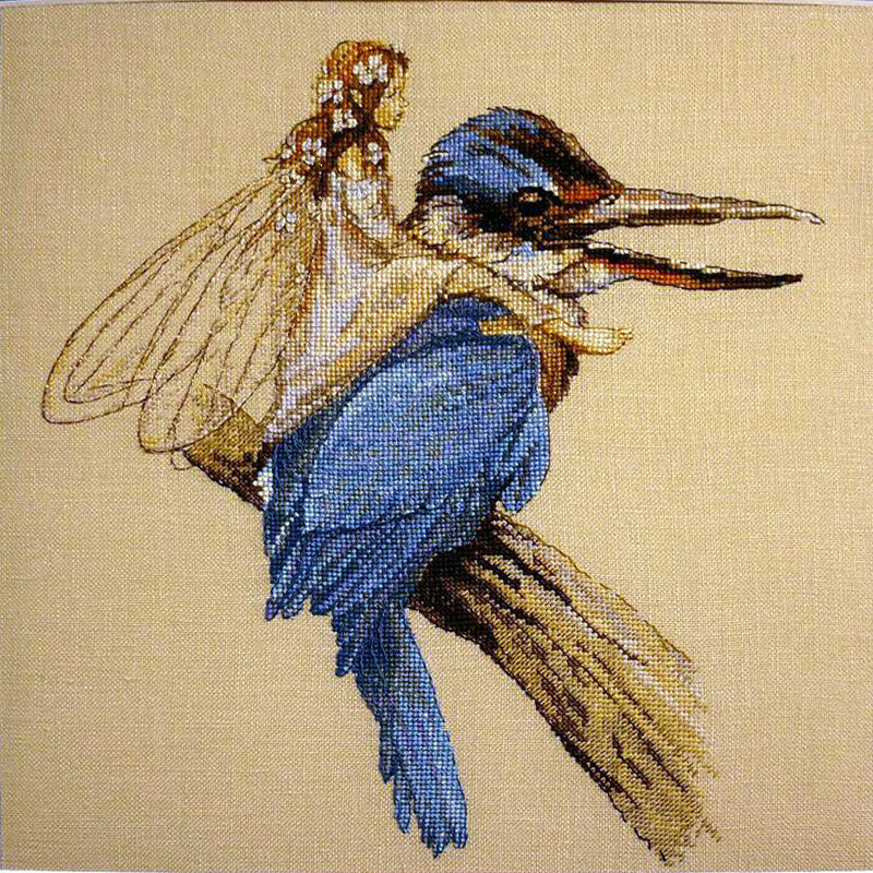 Набор для вышивания крестом, Птичий эльф, Nimue, Вышивка, Подсчитал холст, Крестный комплект стежка=v=