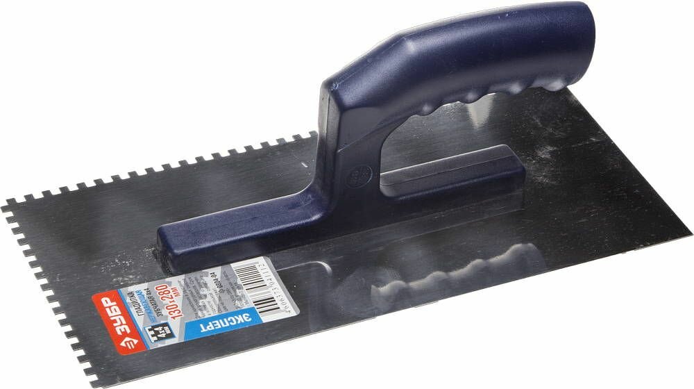 Гладилка штукатурная STAYER Профессионал, 130х280 мм, зуб 4х4 мм