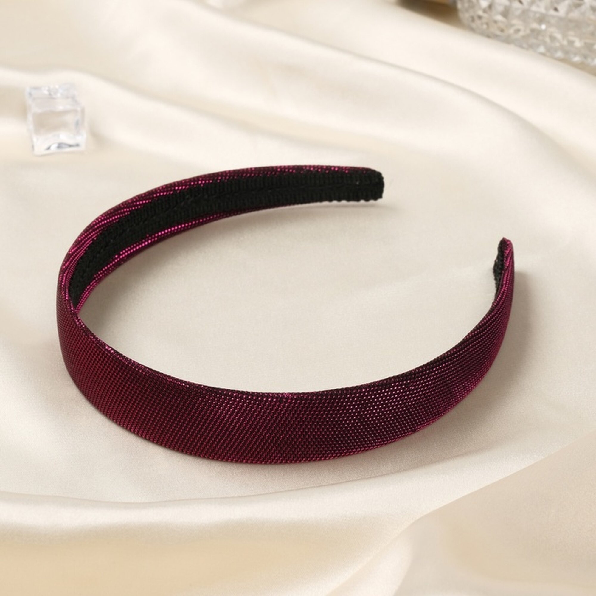 Ободок для волос Сима-ленд "Классика", текстиль, пластик, цвет микс, ширина 2,5 см