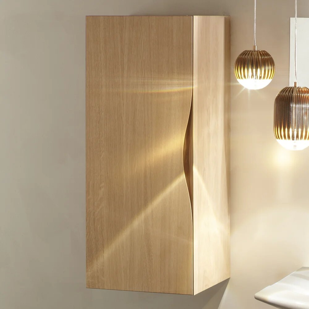 Шкаф-пенал для ванной Jacob Delafon Stillness 40 L подвесной, 41, 2 см, светлое дерево, матовый, с дверками, деревянный