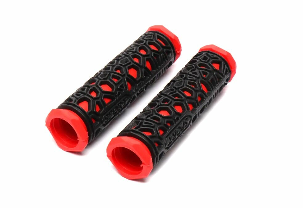 Ручки на руль 120мм "Паутинка", красный