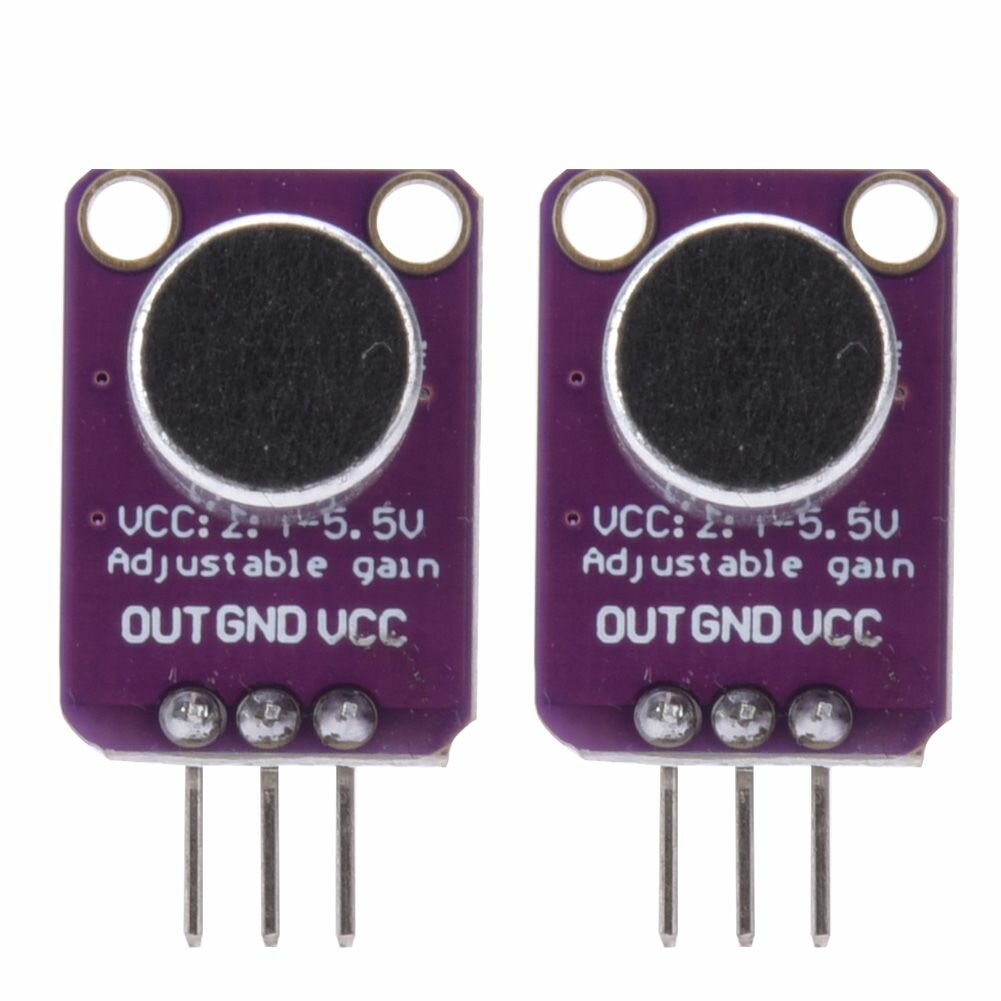 Микрофонный усилитель MAX4466, регулируемый, комплект 2 шт