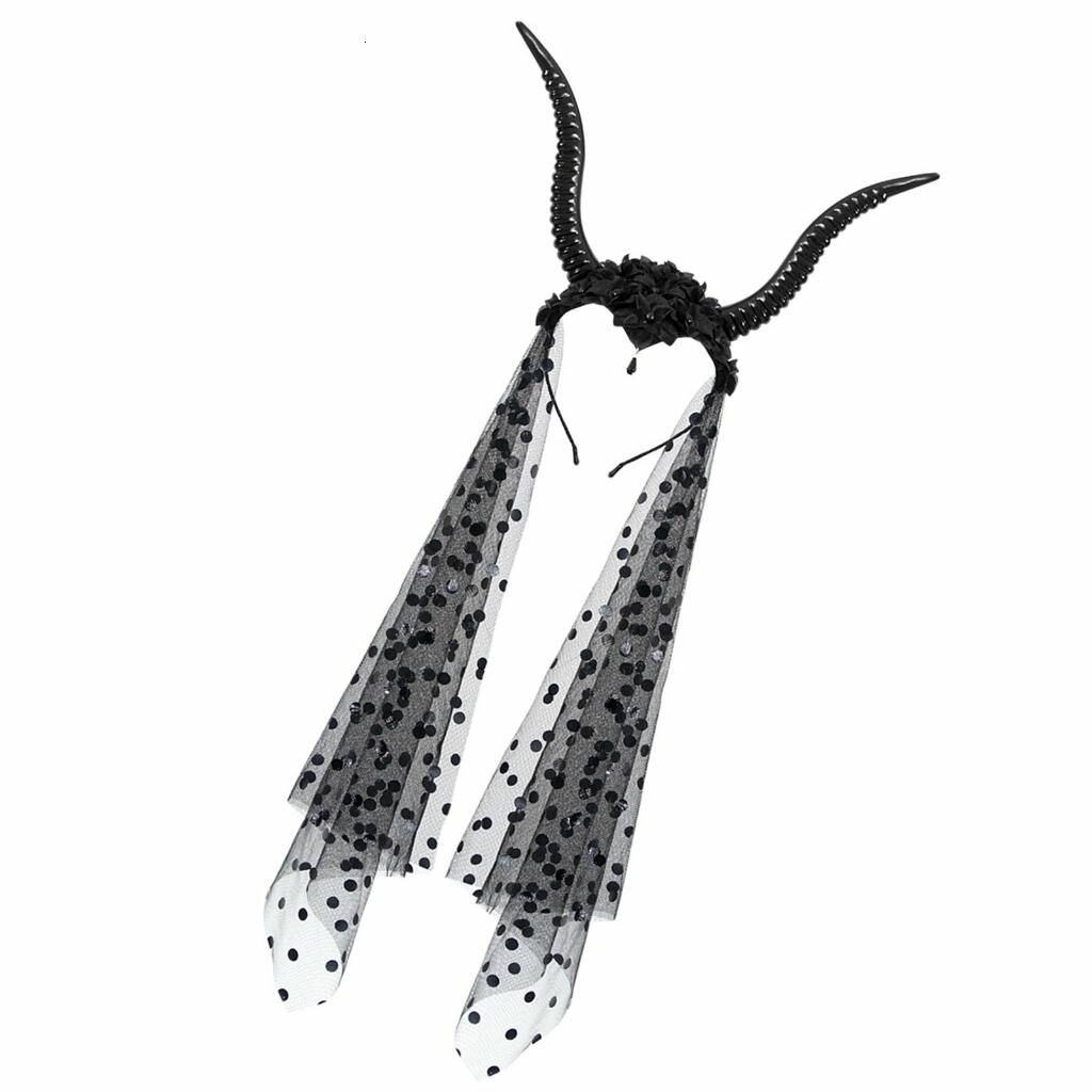 Головная повязка с козьими рогами в стиле панк