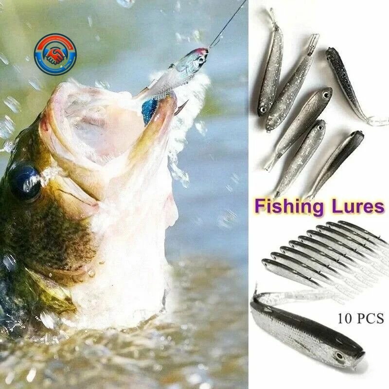 Мягкая силиконовая приманка для спиннинга, 7,5 см, 2,2 г, набор из 5-20 шт, реалистичная игра, универсальная блесна для ловли щуки, окуня, судака