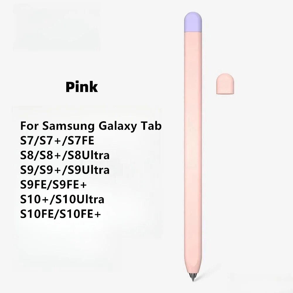 Силиконовый чехол для стилуса Samsung Galaxy Tab S10 S11 Ultra S9 S8 S7 S6 Lite S7-Pink