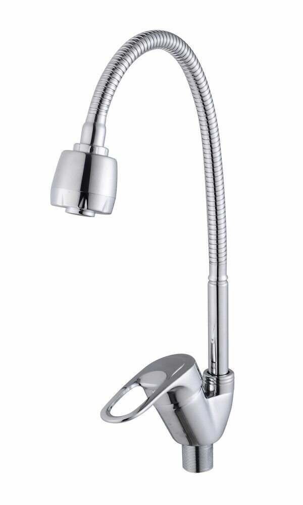 Смеситель для раковины на кухню или ванну. Кухонный кран для воды настенный с высоким изливом для мойки. Сантехника для кухни VIKO V-6674